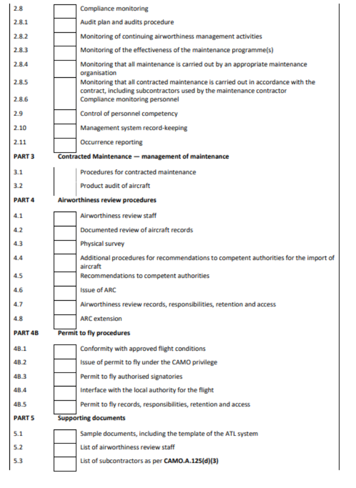 Appendix V to AMC2 CAMO.B.310(c) — CAA Form 13-CAMO